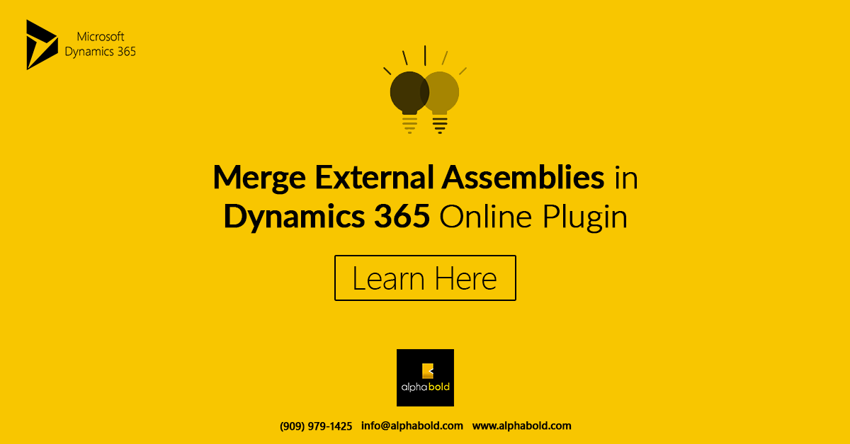 Merge External Assemblies In Dynamics 365 Online Plugins