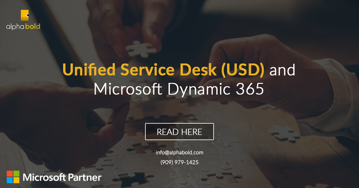 Unified Service Desk Usd And Microsoft Dynamic 365