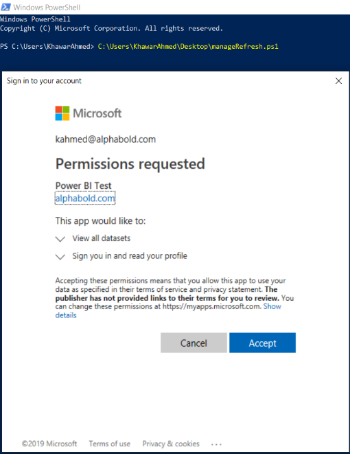 Using Sql Server Agent And Powershell To Refresh Power Bi Dataset With Rest Api Top Microsoft