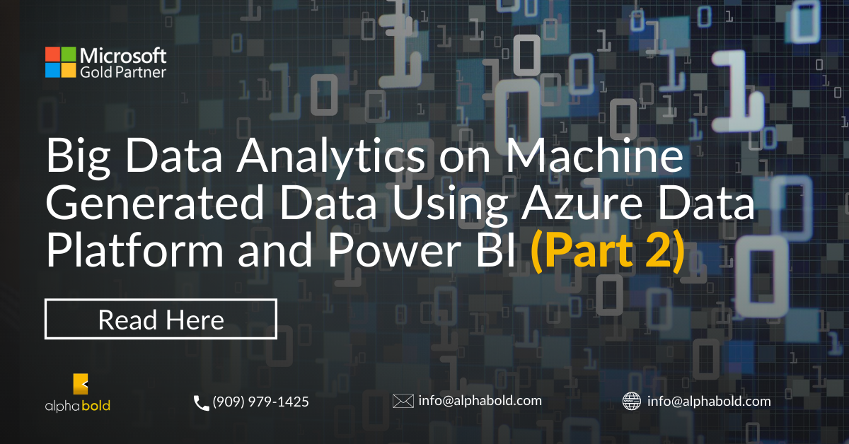 Big Data Analytics on Machine Generated Data Using Azure Data Platform ...