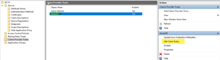 Setup Azure AD with ADFS as Dynamics on-prem IDP