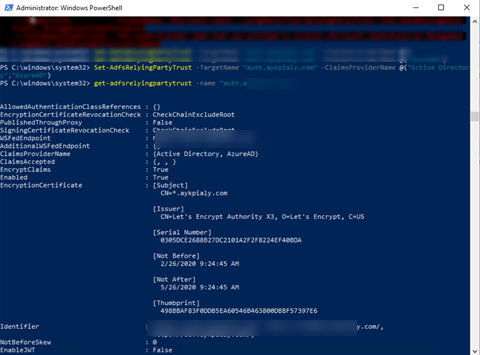 Setup Azure AD with ADFS as Dynamics on-prem IDP