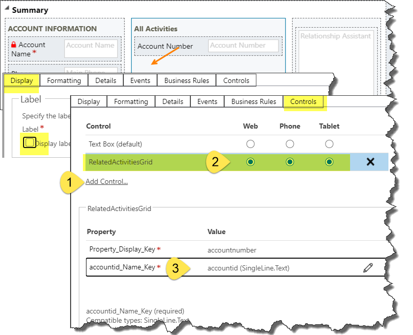 Develop PCF Control to show activities in a sub-grid on account form ...