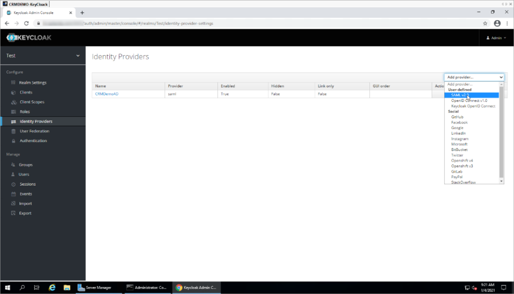 Configure Azure AD as a brokered Identity Provider in KeyCloak