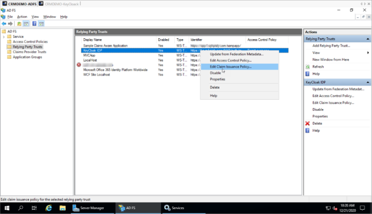 Configure Ms Adfs As A Brokered Identity Provider In Keycloak