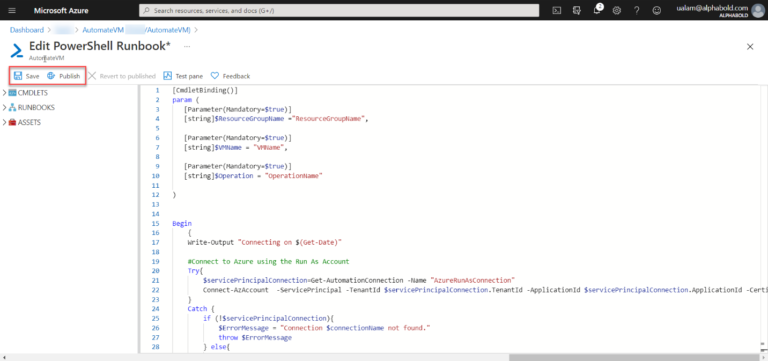 Automate The Vm Start And Stop Process Using Powershell Runbook 