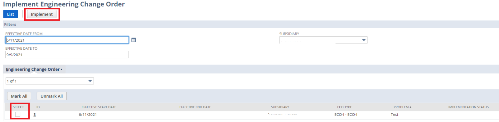 Engineering Change Order in NetSuite