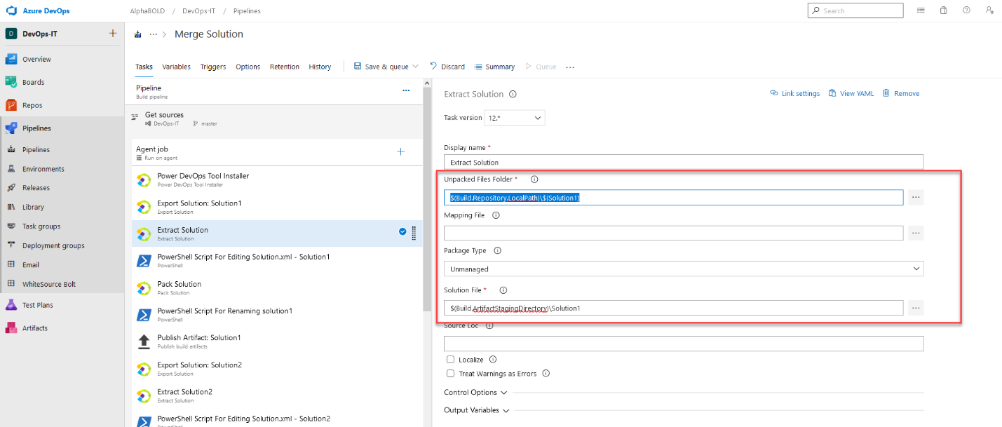 Automate Microsoft CRM Solutions Merge Using Azure CI/CD Pipelines