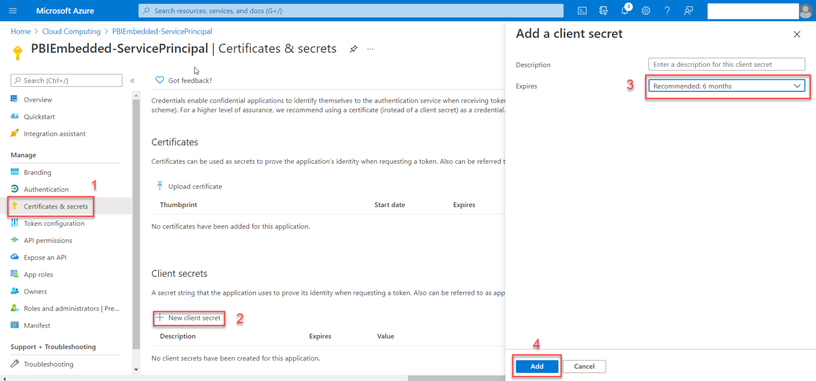 Power BI Embedded Implementation using Service Principal and Python