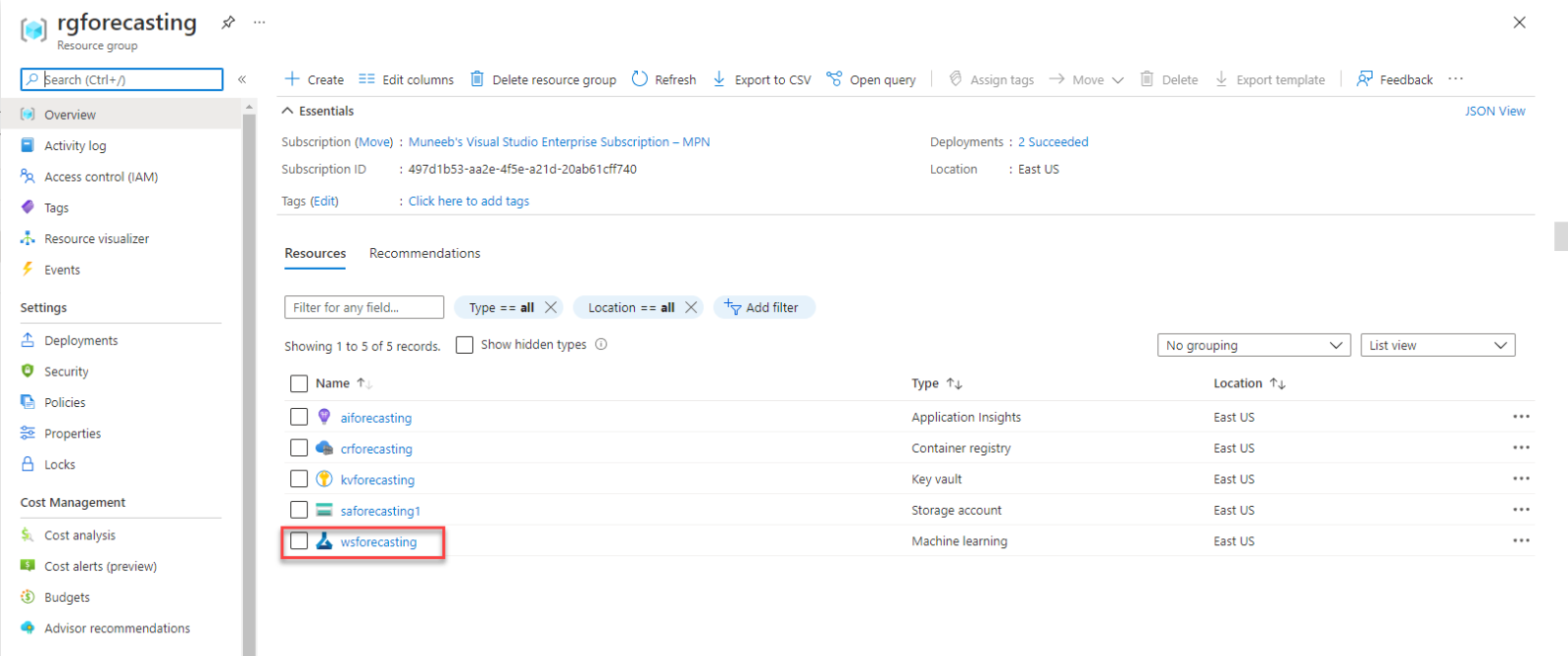 Time Series Forecasting Using Azure Machine Learning Train A Forecasting Model Using Azure