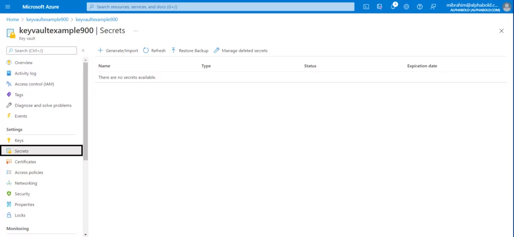 How to access Azure Key Vault values in a C# .NET application