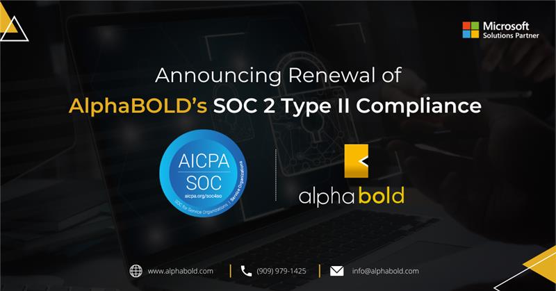 AlphaBOLD Renews SOC 2 Type II Compliance